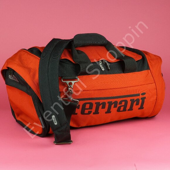 Fila | Bags | Vintage Fila Ferrari Duffel Bag Red Black Trim Y2k | Poshmark